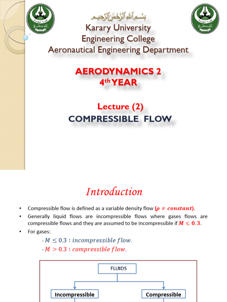 Lecture 2-Compressible Flow | PDF | Fluid Dynamics | Aerodynamics