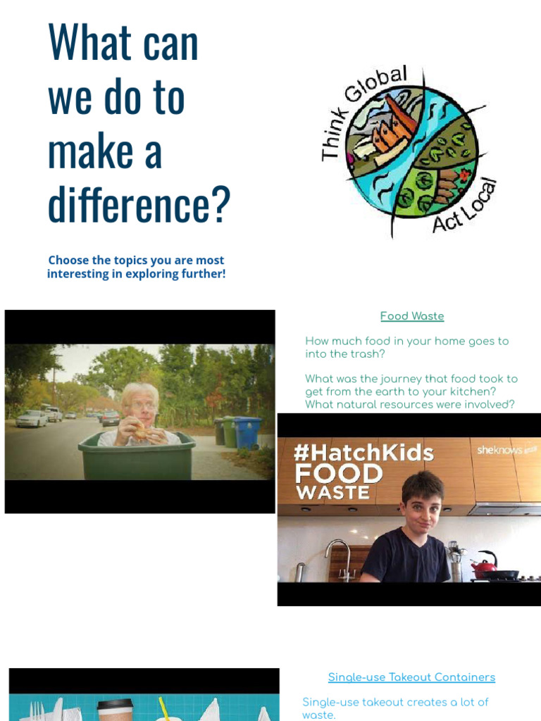 What Can We Do To Make A Difference - Inquiry Exploration | PDF