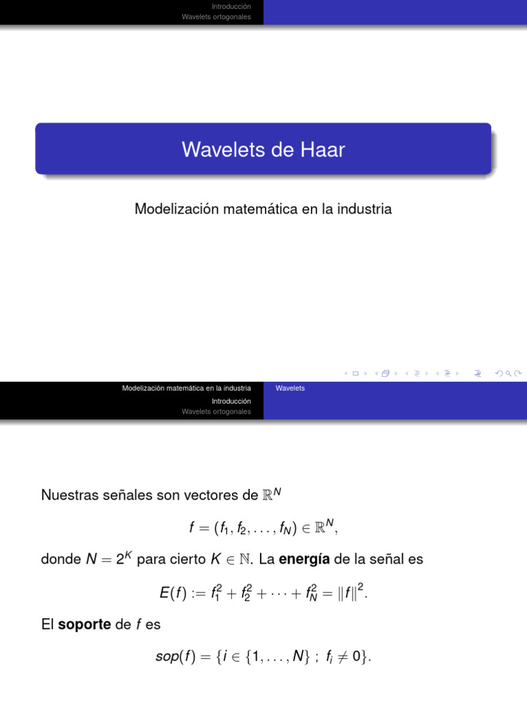 Exp Wavelets Haar | PDF | Wavelet | Ortogonalidad