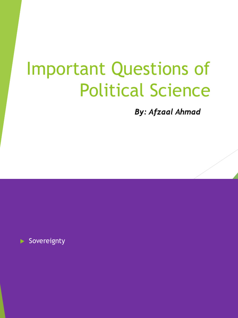 Political Science Questions Updated | PDF