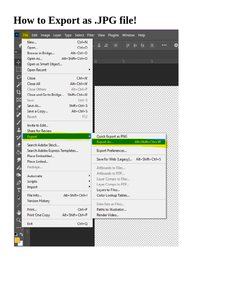 How To Export As .JPG File! | PDF