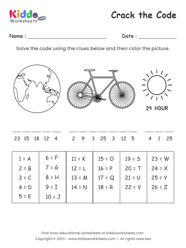 Math Crack the Code Worksheet | PDF