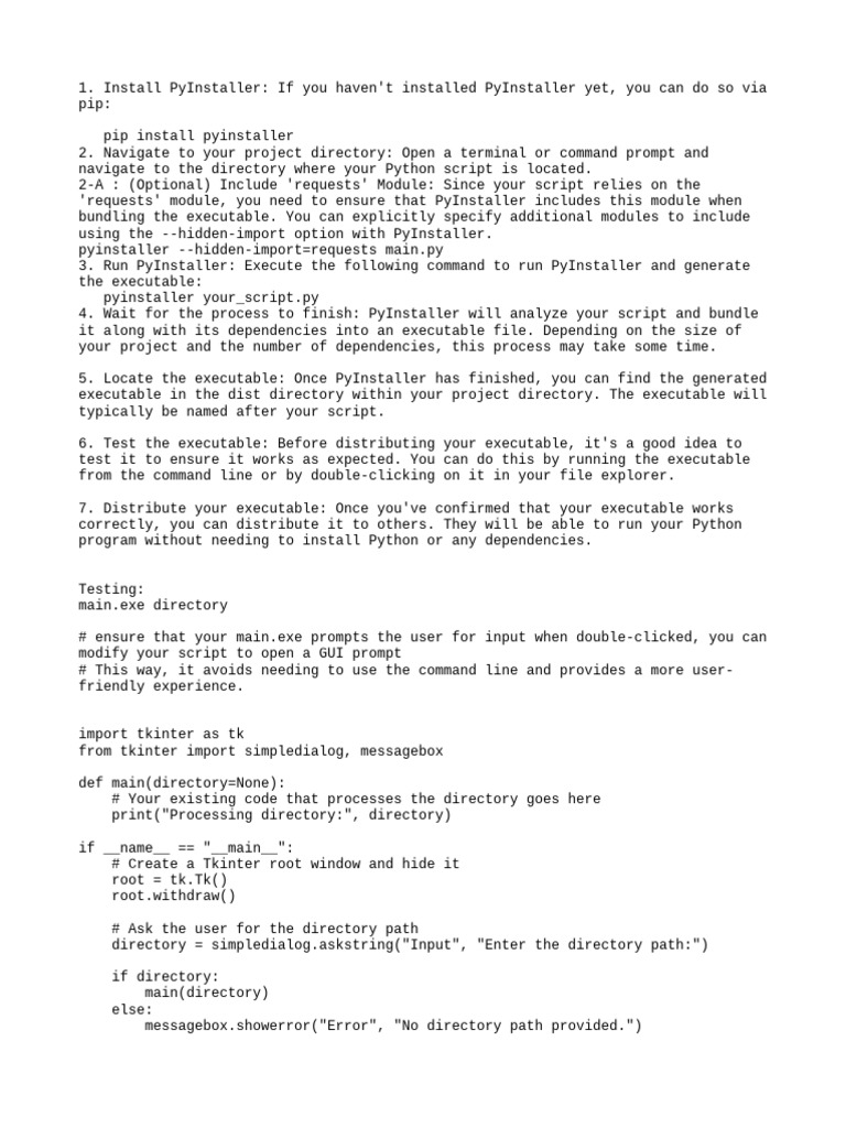 Install PyInstaller If You Haven | PDF | Command Line Interface ...
