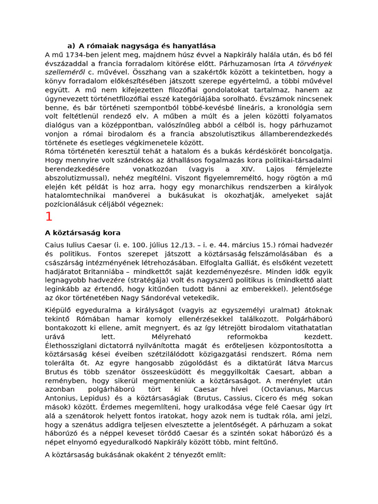 A Rómaiak Nagysága És Hanyatlása | PDF