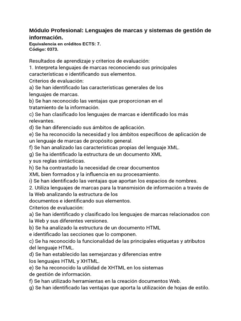 BOJA - Lenguaje de Marcas | PDF | Xml | Lenguaje de marcado