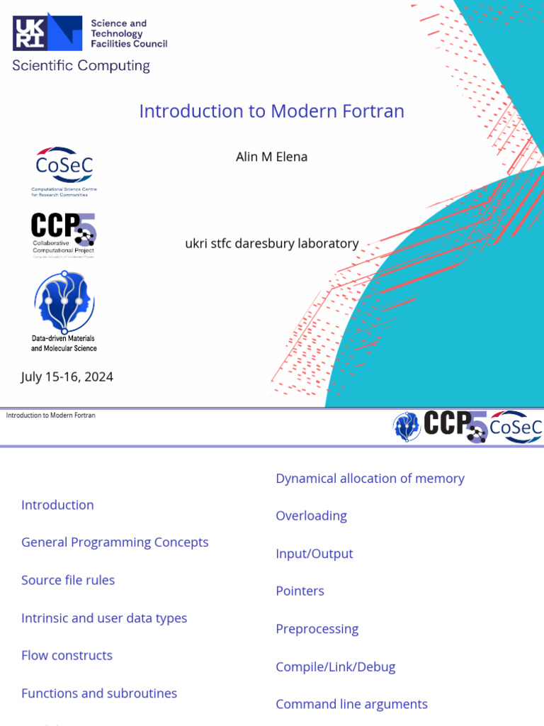 Introduction To Modern Fortran by Alina M | PDF | Control Flow | Parameter (Computer Programming)
