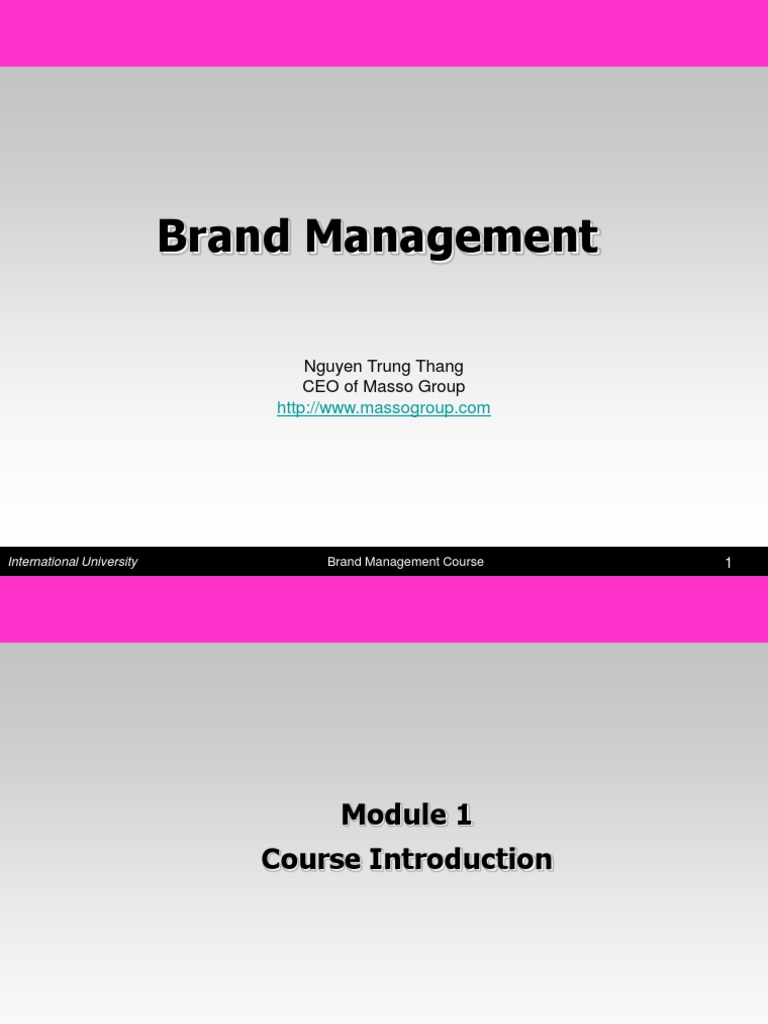 Module 1 Branding Introduction | PDF | Brand Management | Modularity