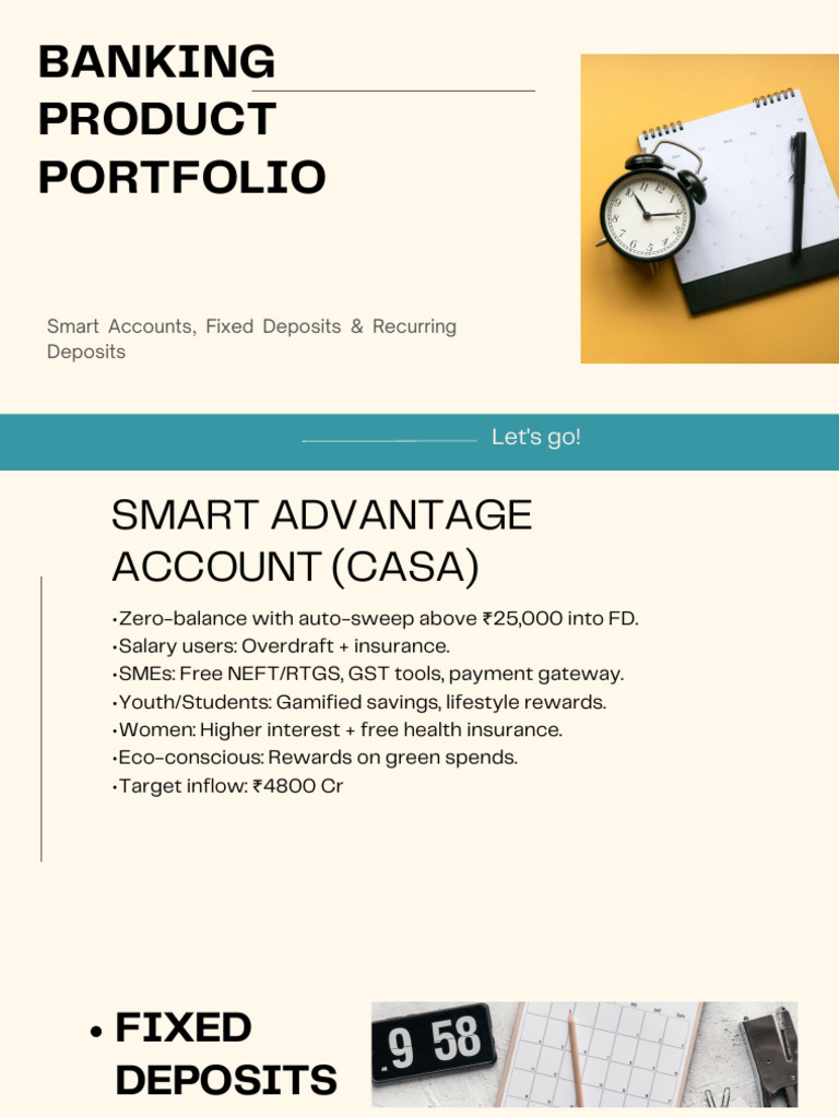 Banking Product Portfolio Overview | PDF