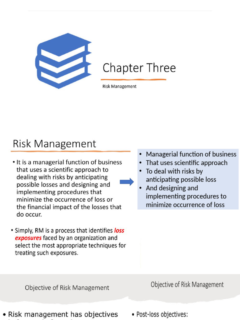 Chapter 3 Risk Management PDF | PDF | Insurance | Risk