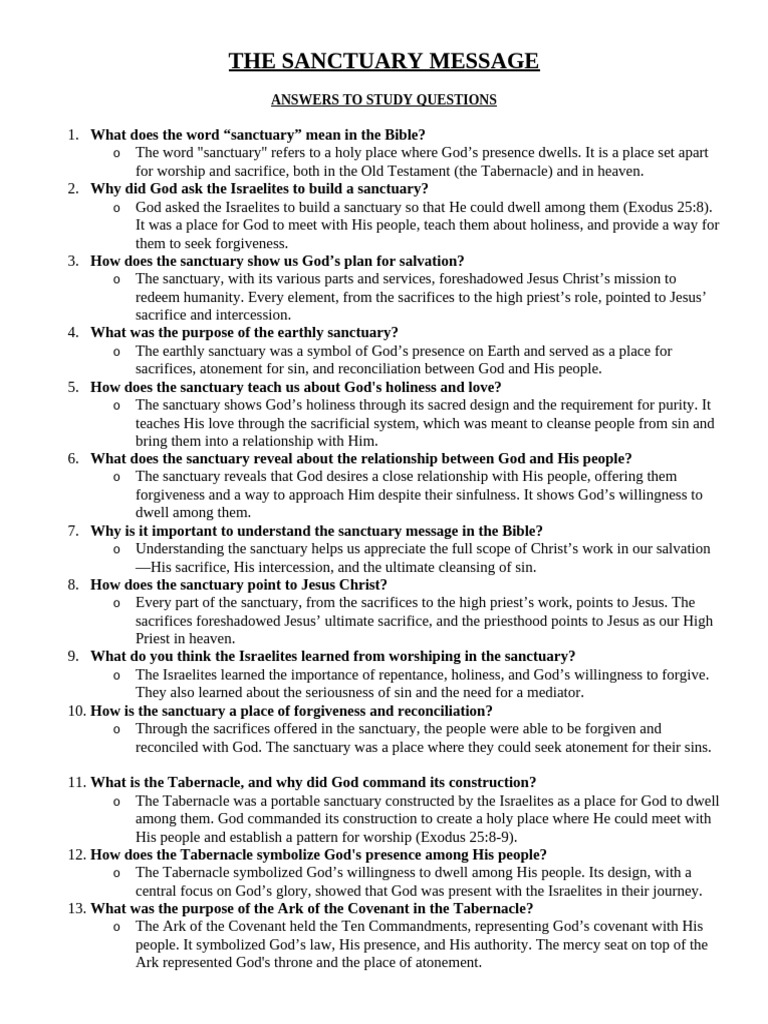Understanding the Biblical Sanctuary | PDF | Yom Kippur | Sacrifice