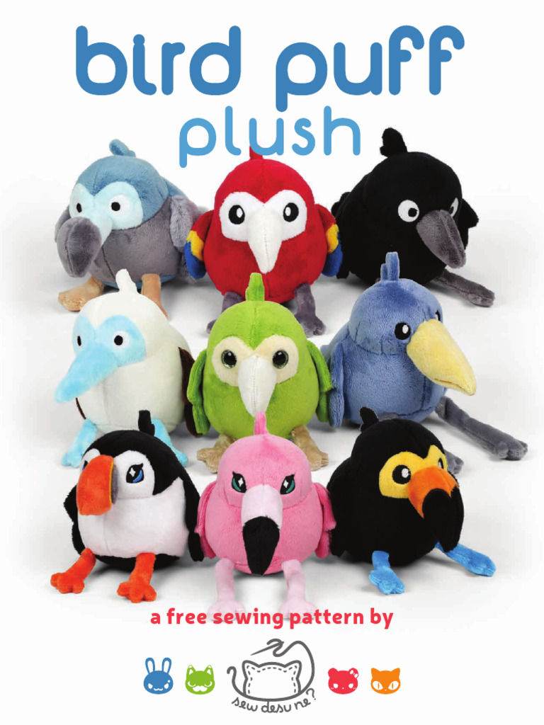 Bird Puff Plush Sewing Pattern | PDF | Sewing | Stuffed Toys