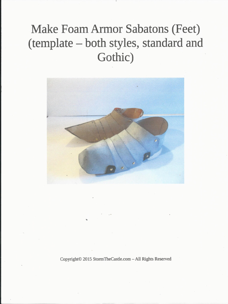 Foam Armor Sabatons Template | PDF