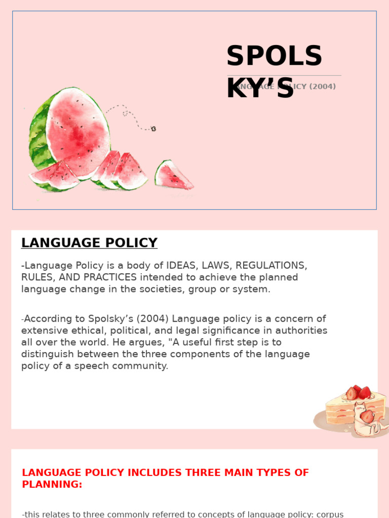 Spolsky Language Policy-2 | PDF | Policy | Ideologies