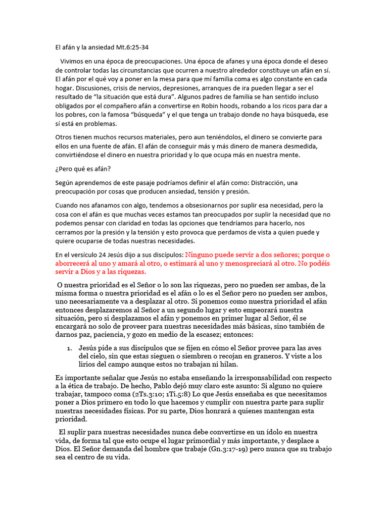 El Afán y La Ansiedad - 082216 | PDF | Ansiedad