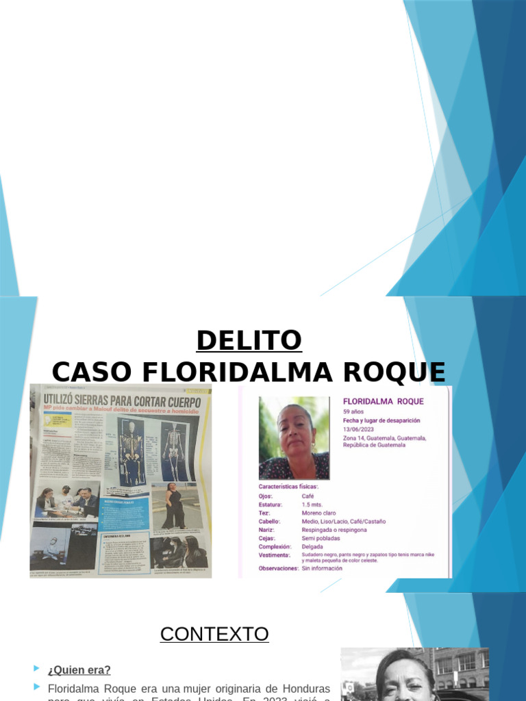 Caso Floridalma Roque, en Proceso. | PDF | Derecho penal | Homicidio