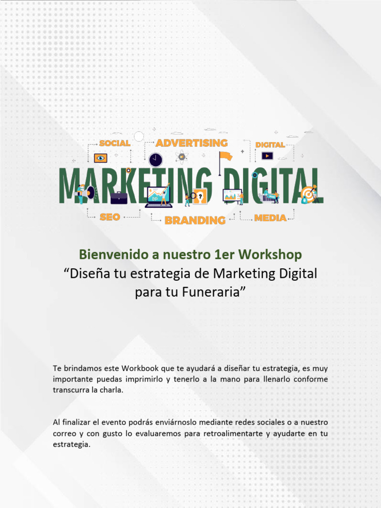 Workbook Disena Tu Estrategia de Marketing para Tu Funeraria | PDF ...
