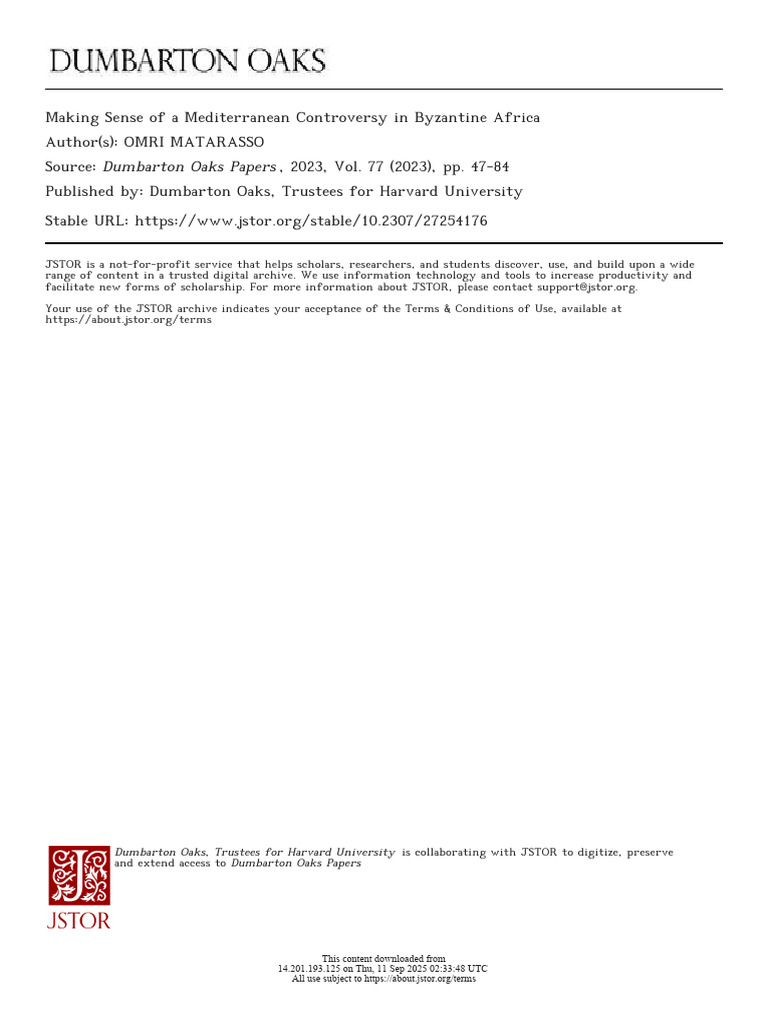 MATARASSO MakingSenseMediterranean 2023 | PDF | Council Of Chalcedon ...