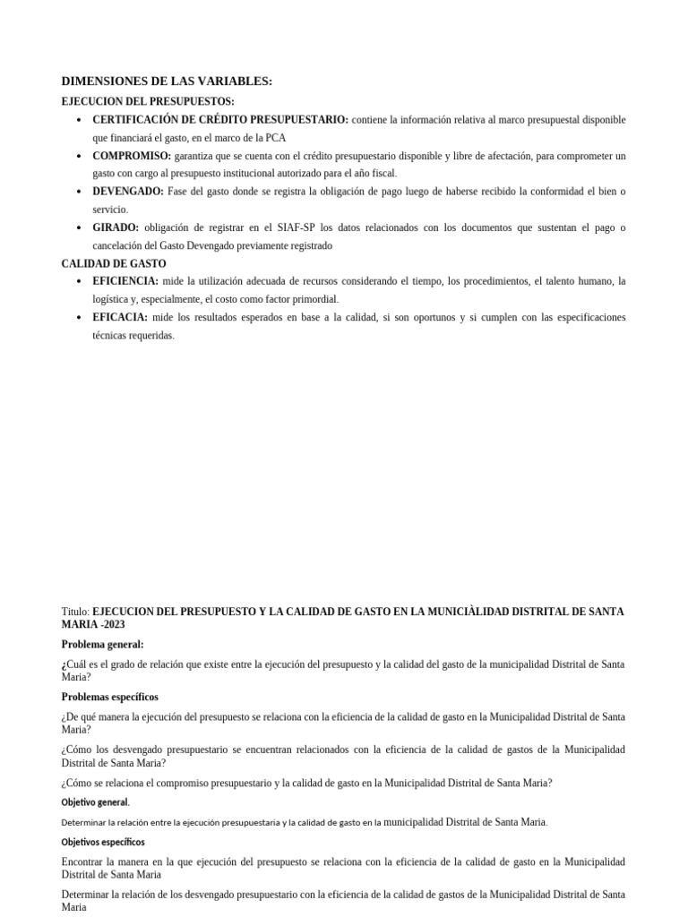 Dimensiones de Las Variables | PDF