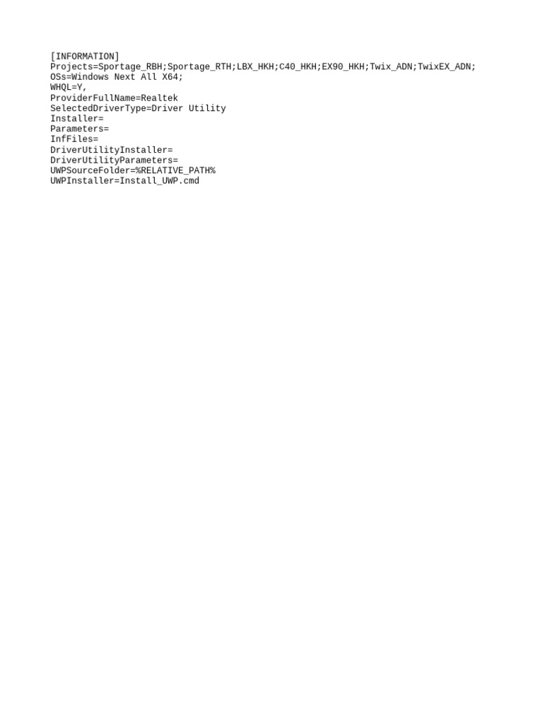 Realtek Driver Utility for Windows X64 | PDF