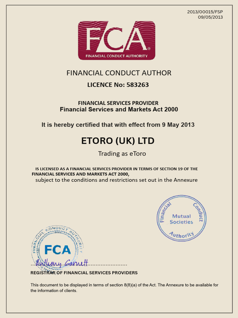FCA Certificate | PDF