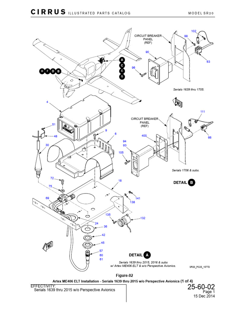 Cirrus SR20 Artex ELT Installation Guide | PDF | Electronics | Aircraft