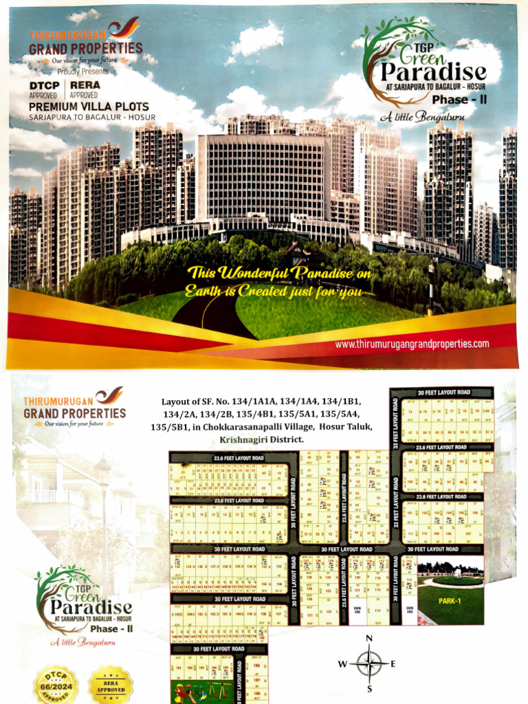 TGP Green Paradise - Hosur PH 2 Pamplet | PDF