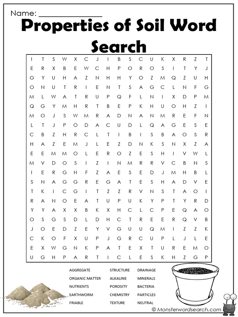 Soil Properties Word Search Puzzle | PDF