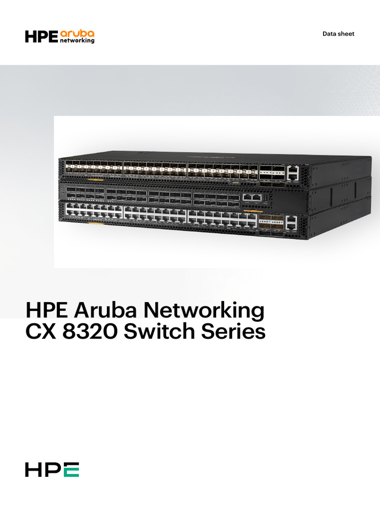 HPE Aruba CX 8320 Switch Overview | PDF | I Pv6 | Internet Protocols