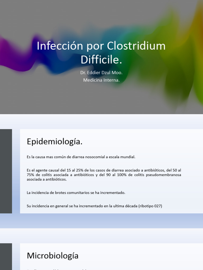 Infección Por Clostridium Difficile | PDF | Diarrea | Enfermedades y ...