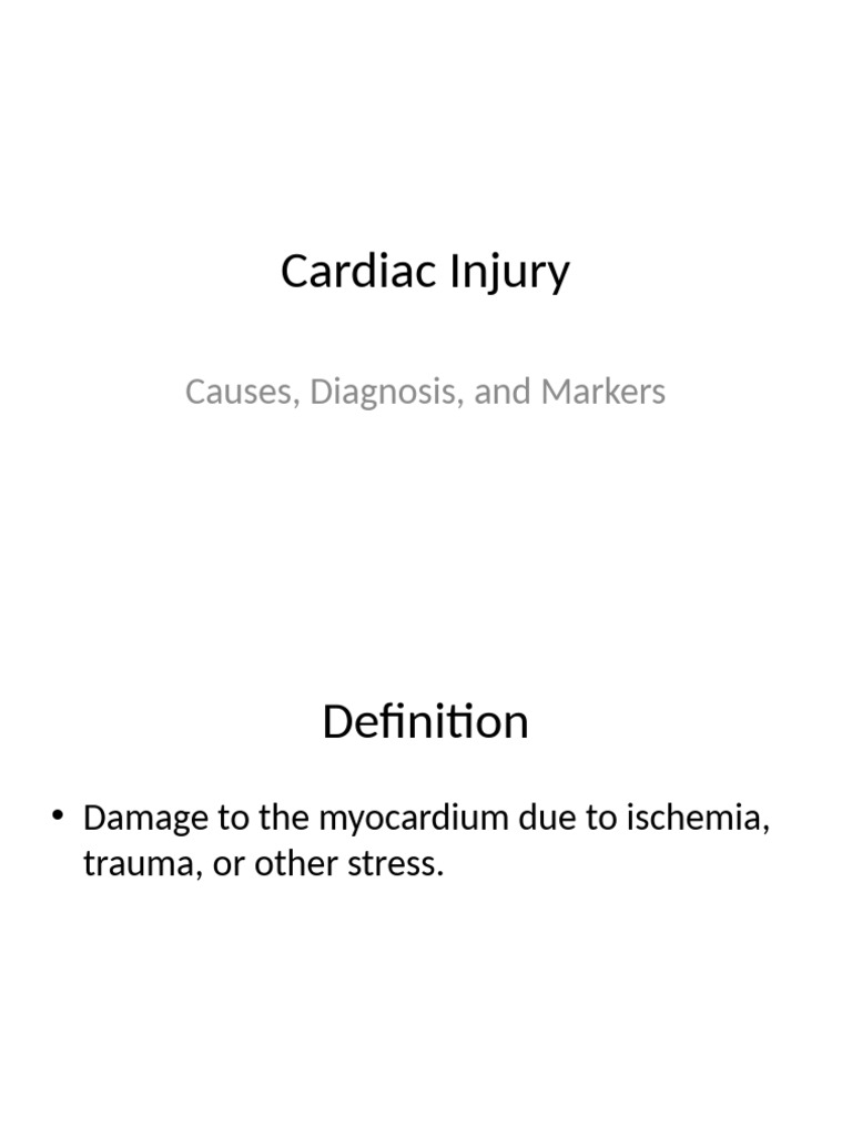 Cardiac Injury: Causes and Diagnosis | PDF