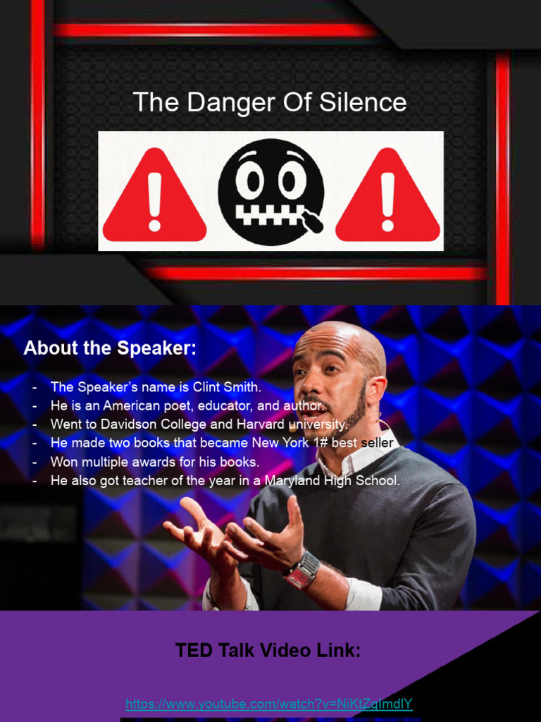 The Danger of Silence: Clint Smith's TED Talk | PDF