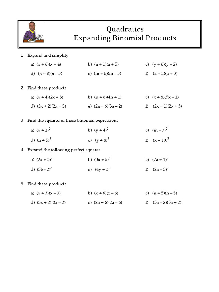 Expanding Binomial Products | PDF