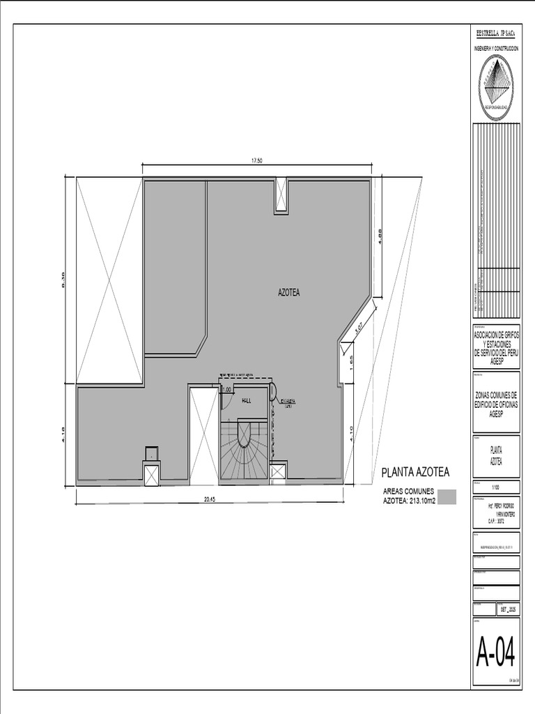 Plano de Azotea de Edificio AGESP | PDF