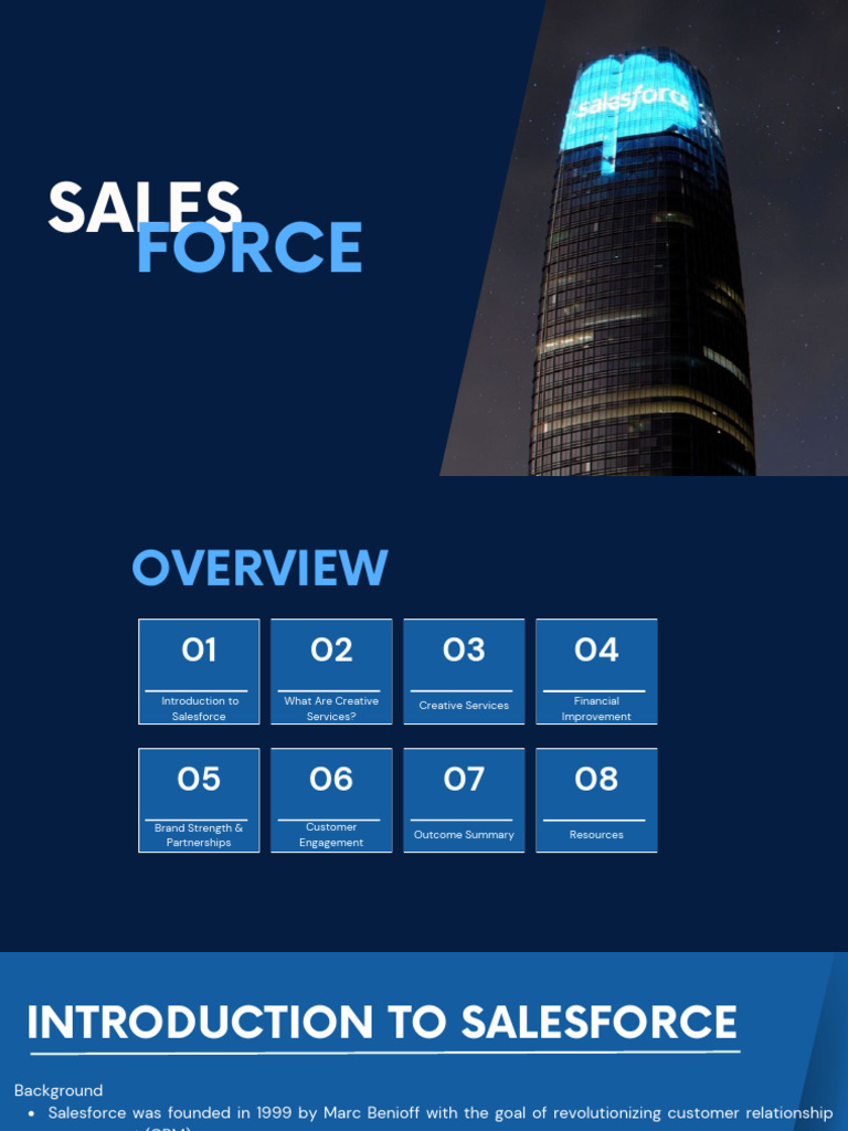 Introduction to Salesforce Overview | PDF | Customer Relationship ...