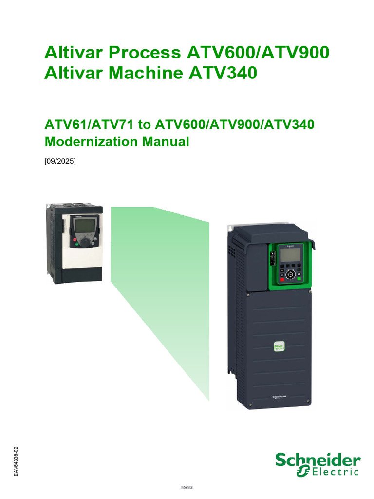 ATV61-71 To ATV600-900-340 Modernization Manual en EAV64336 02 | PDF ...