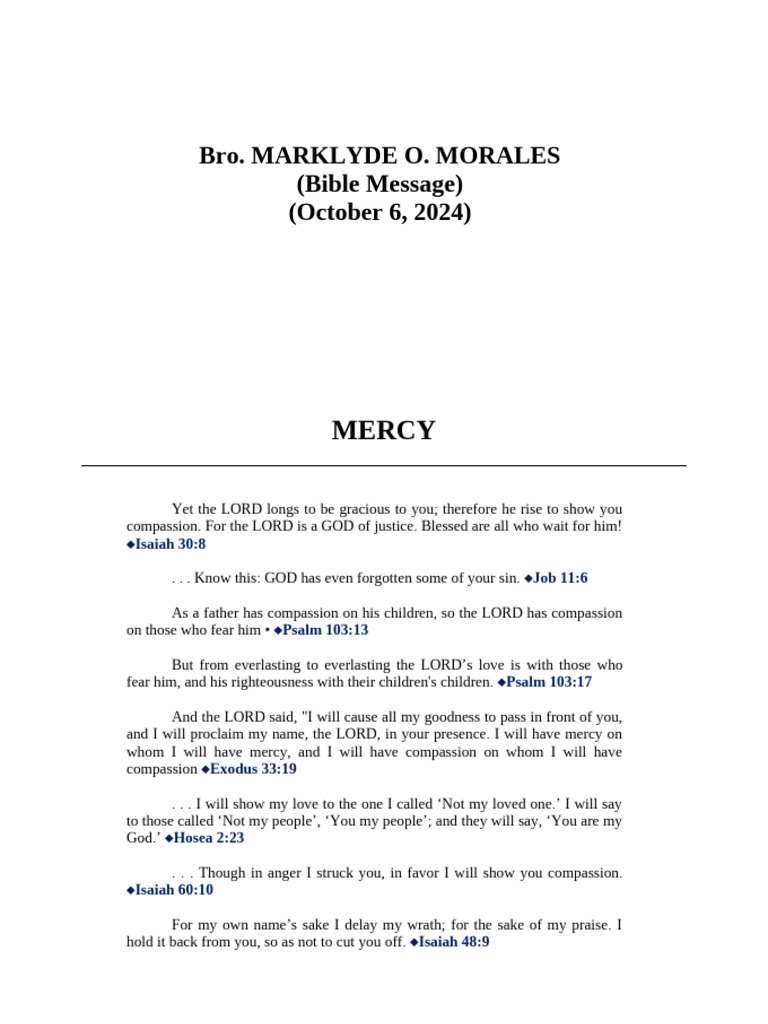 Mercy | PDF