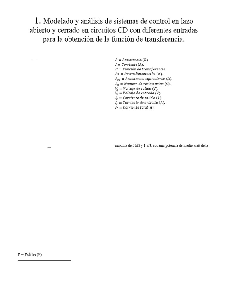 Modelado y Análisis de Sistemas de Control en Lazo Abierto y Cerrado en ...