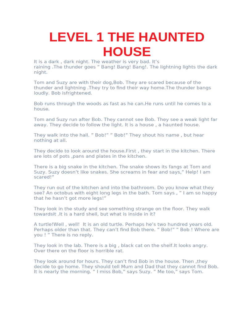 Level 1 The Haunted House | PDF