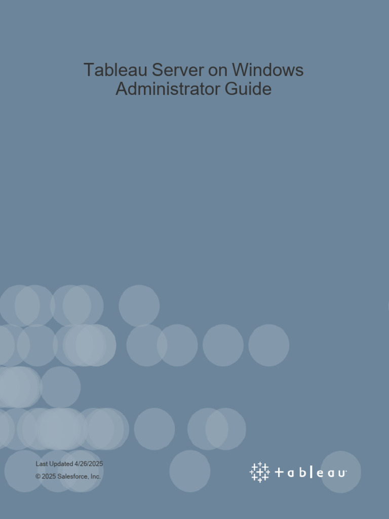 Tableau Server Windows Admin Guide | PDF | Active Directory | Proxy Server