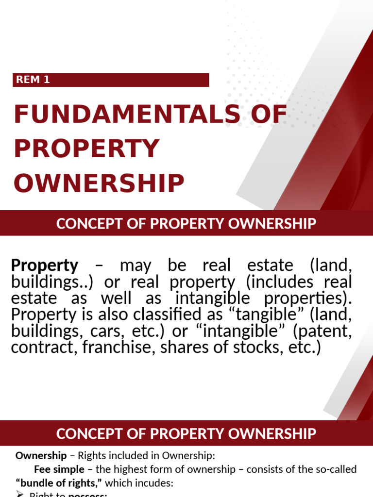Property Ownership Fundamentals Guide | PDF | Will And Testament ...