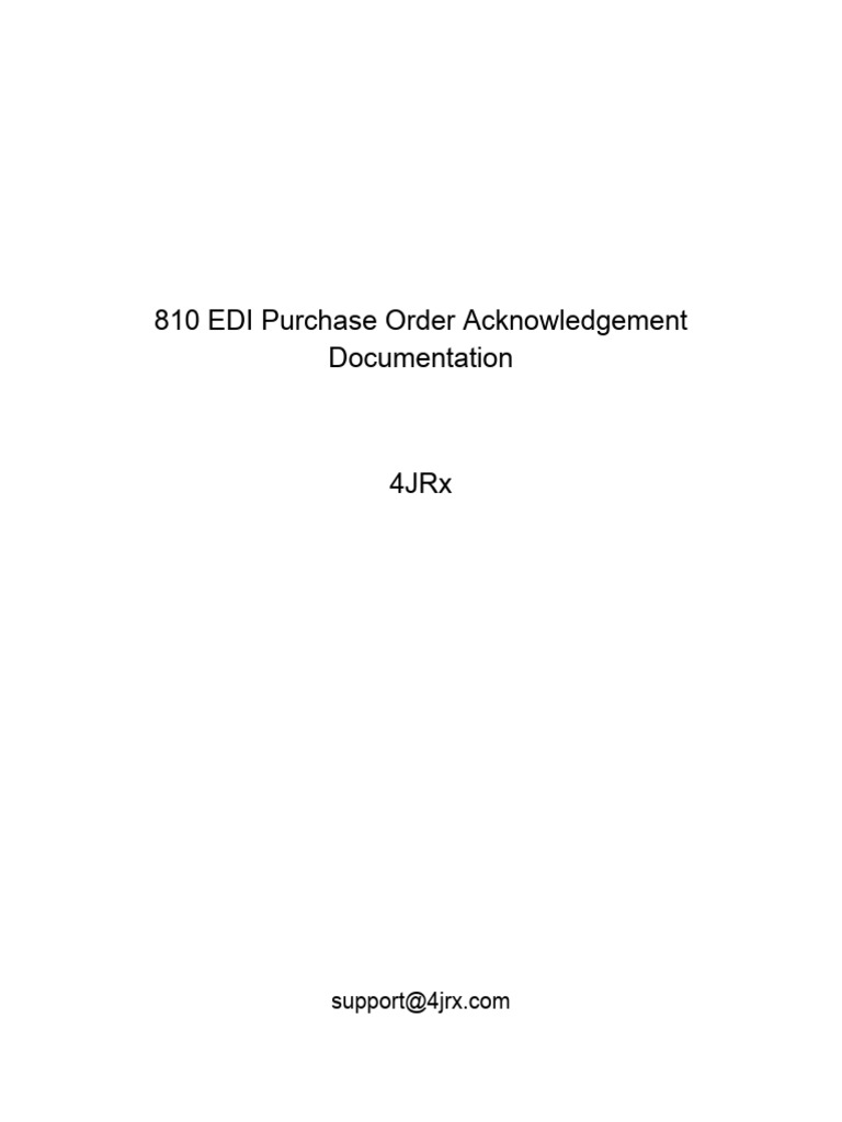 810 EDI Purchase Order Acknowledgment | PDF | Invoice