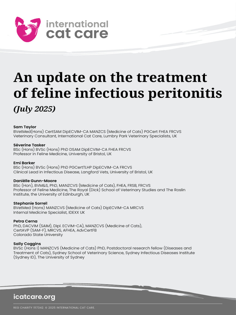 FIP Treatment Update: Antiviral Options | PDF | Dose (Biochemistry ...