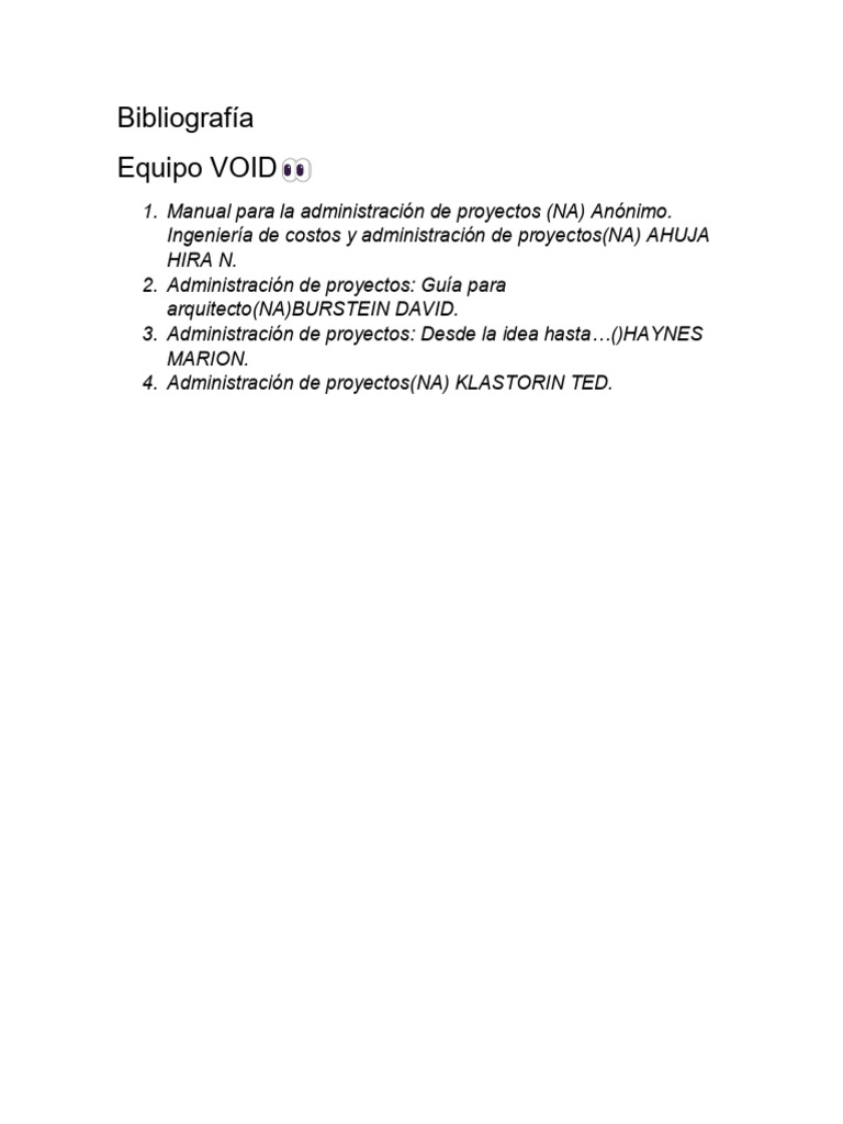 Bibliografía VOID? | PDF