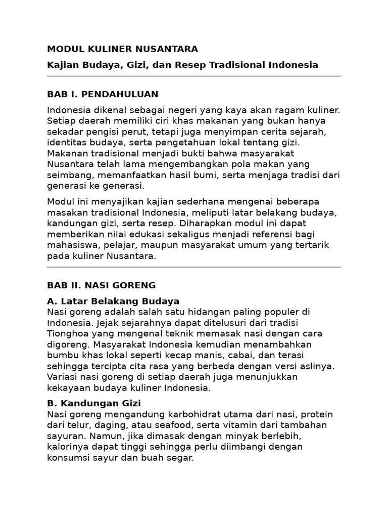 Makalah Resep Makanan Yang Simple Dan Enak | PDF