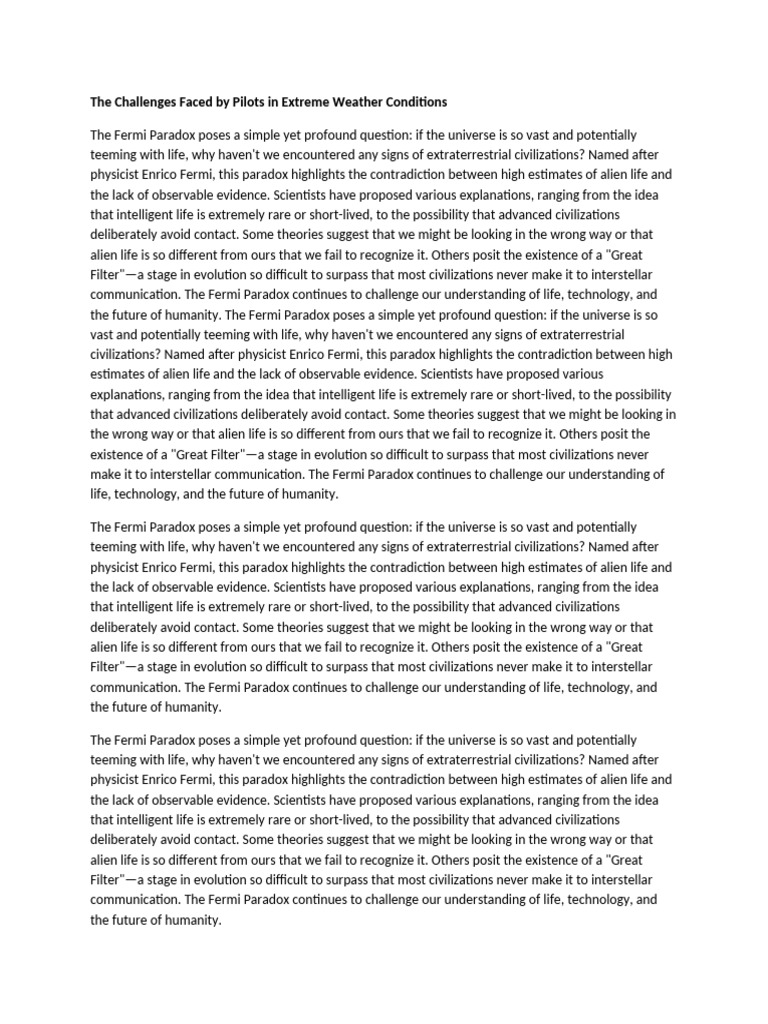 Understanding the Fermi Paradox | PDF | Extraterrestrial Life | Universe
