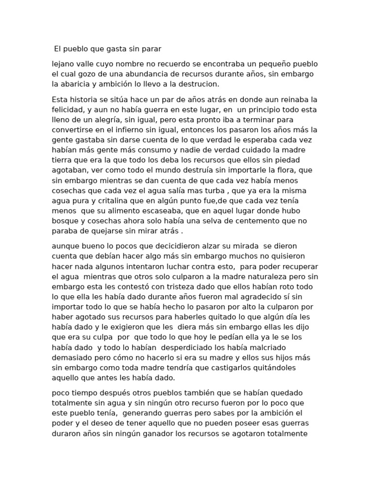 El Pueblo Que Gasta Sin Parar | PDF
