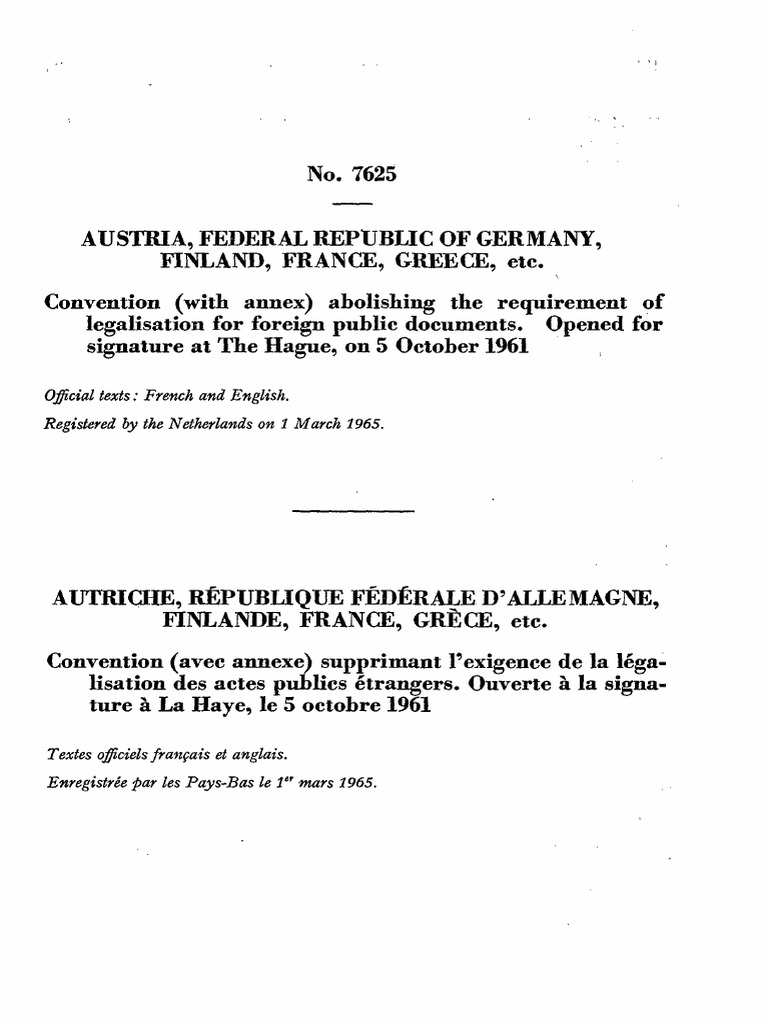 Abolishing Legalisation for Foreign Documents | PDF