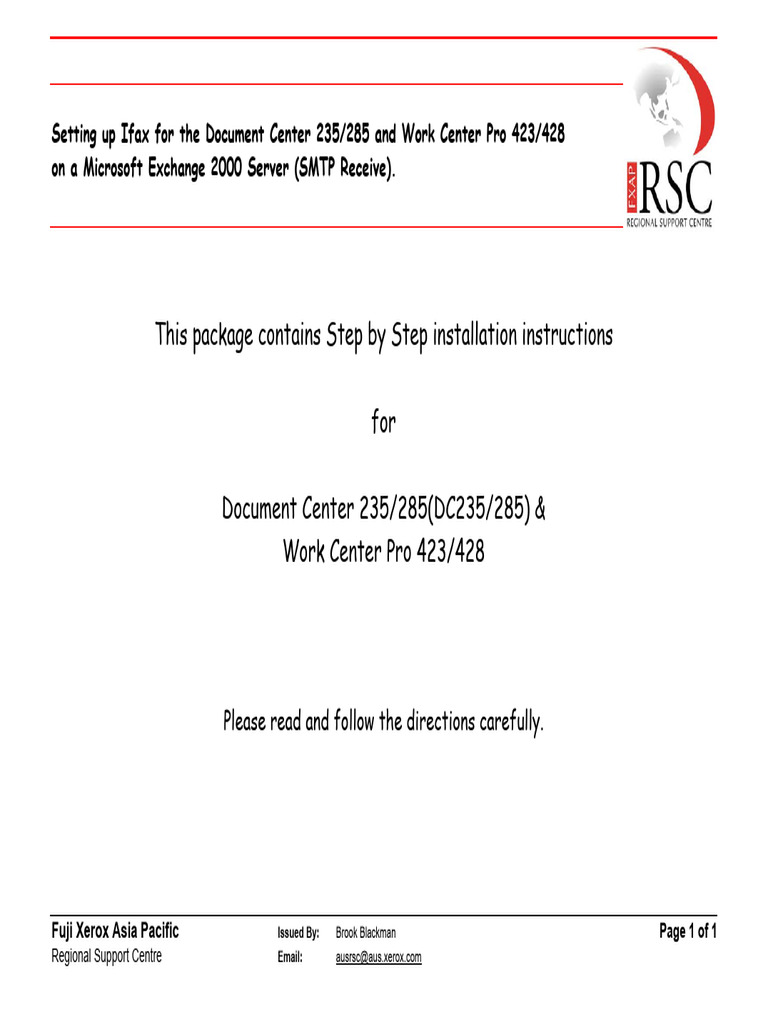 Setting IFax | PDF | Domain Name System | Microsoft Exchange Server