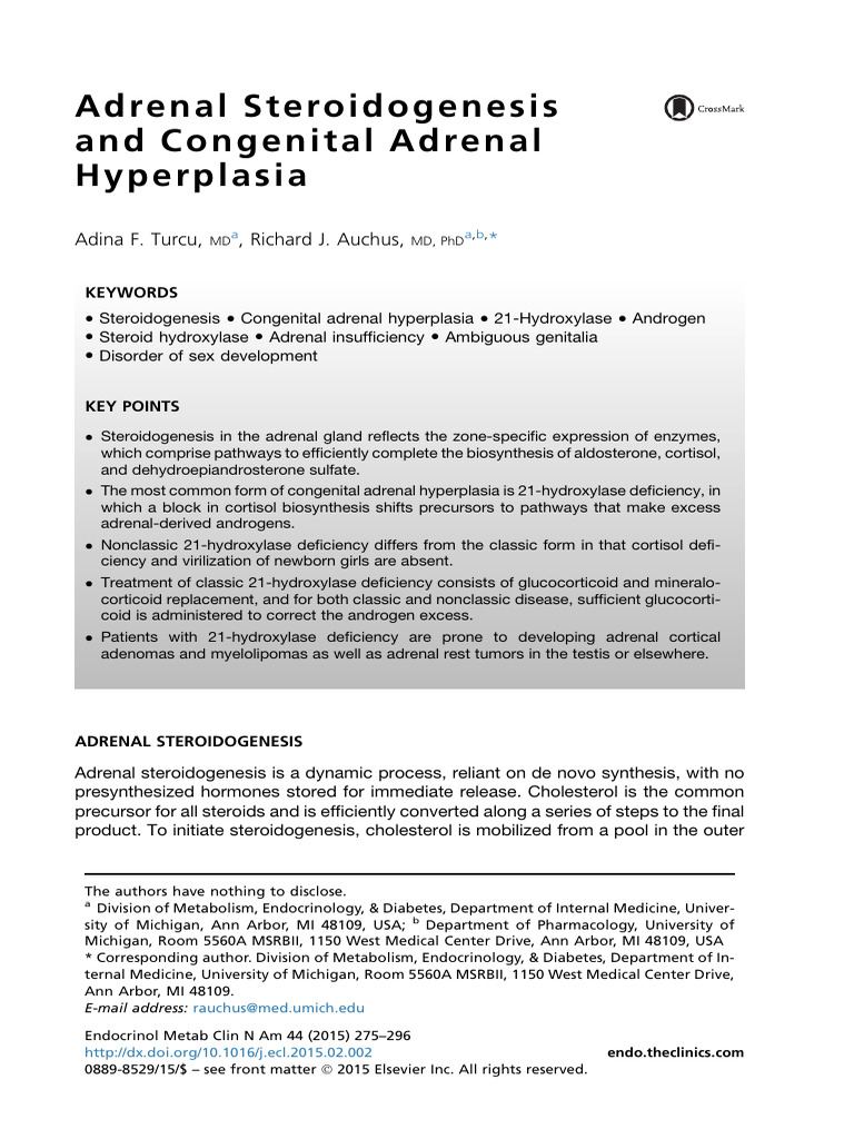Adrenal Steroidogenesis | PDF | Adrenal Gland | Cortisol