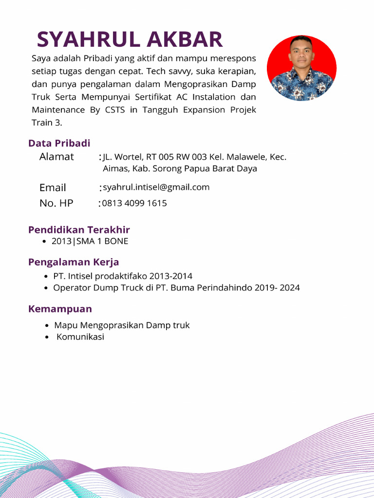 CV - Syahrul Akbar | PDF
